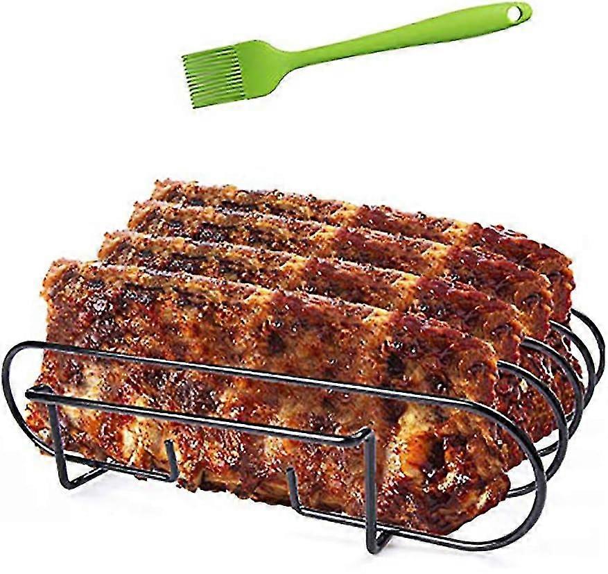Rib Racks For Smo,less Grill D Bbq Rib H,holds 4 Rib For Grilling,1 Pcs ...