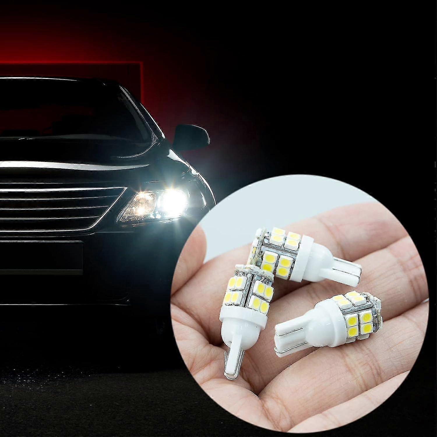 T10 501 W5w Led Side Light Bulb 6 Pack, 12v 3528 20smd 500lm 6500k Bulb For Plate Dashboard ...
