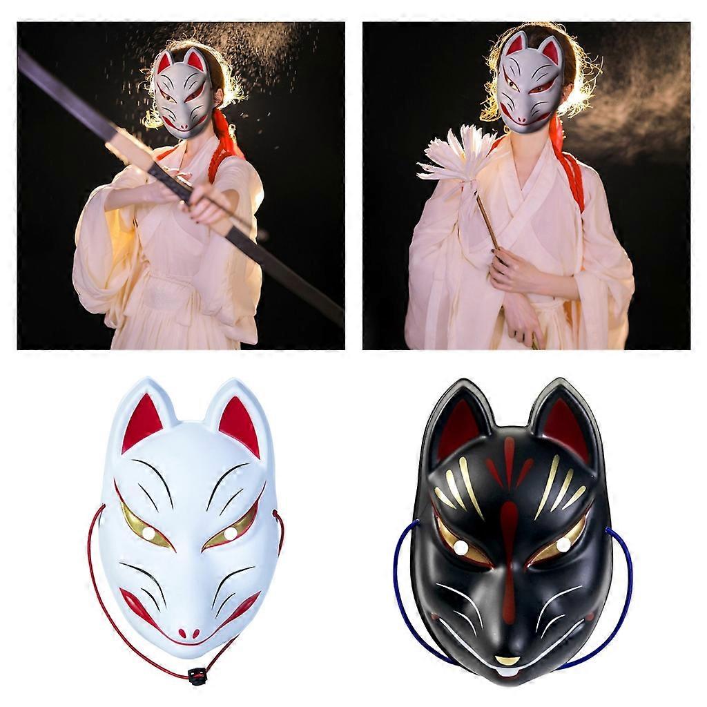 Foxes Mask Masquerade Mask Halloween Mask Full Face Mask Anime Cosplays ...