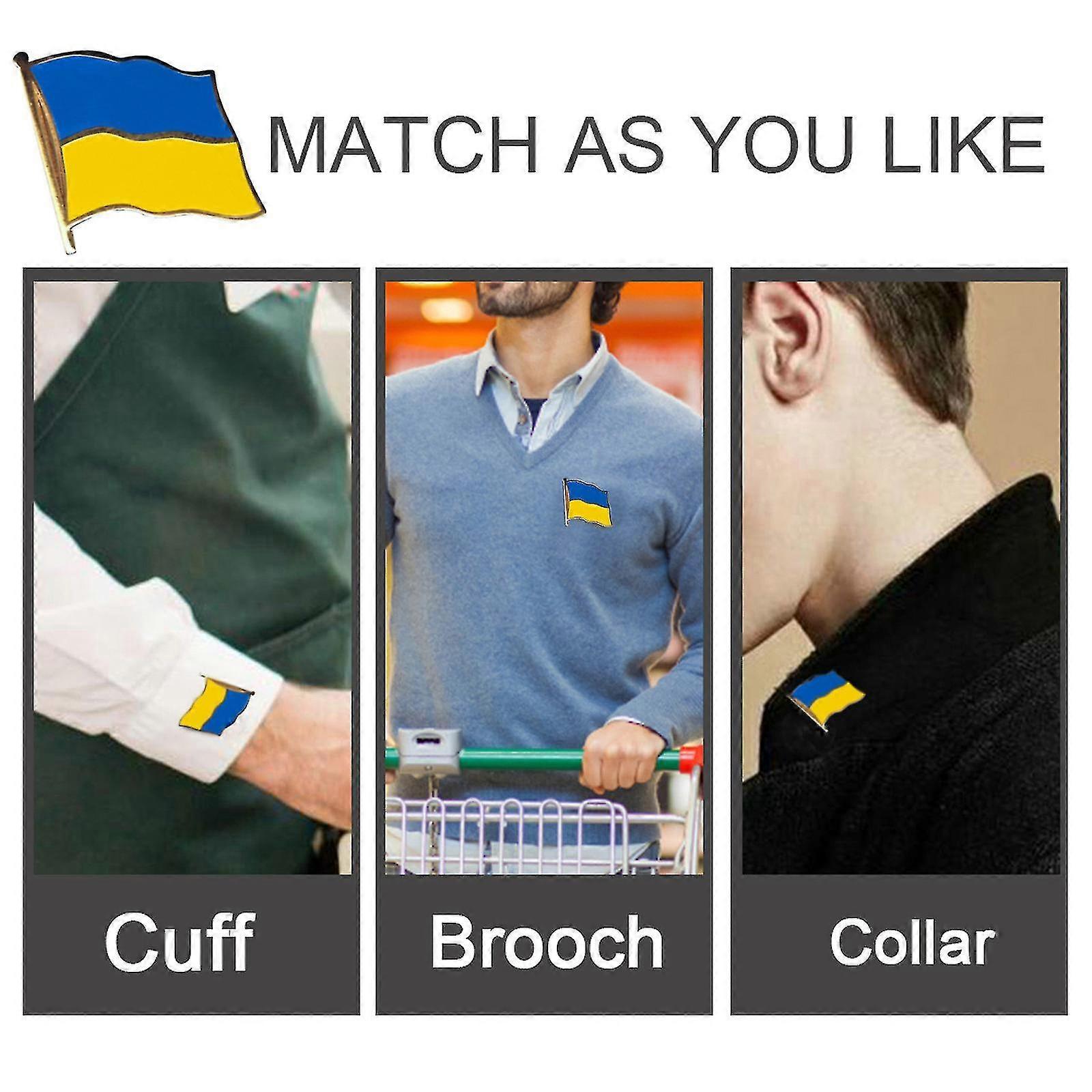 Ukraine Flag Pin,Double-Sided National Flag Pin ,Dove Of Peace Pin For ...