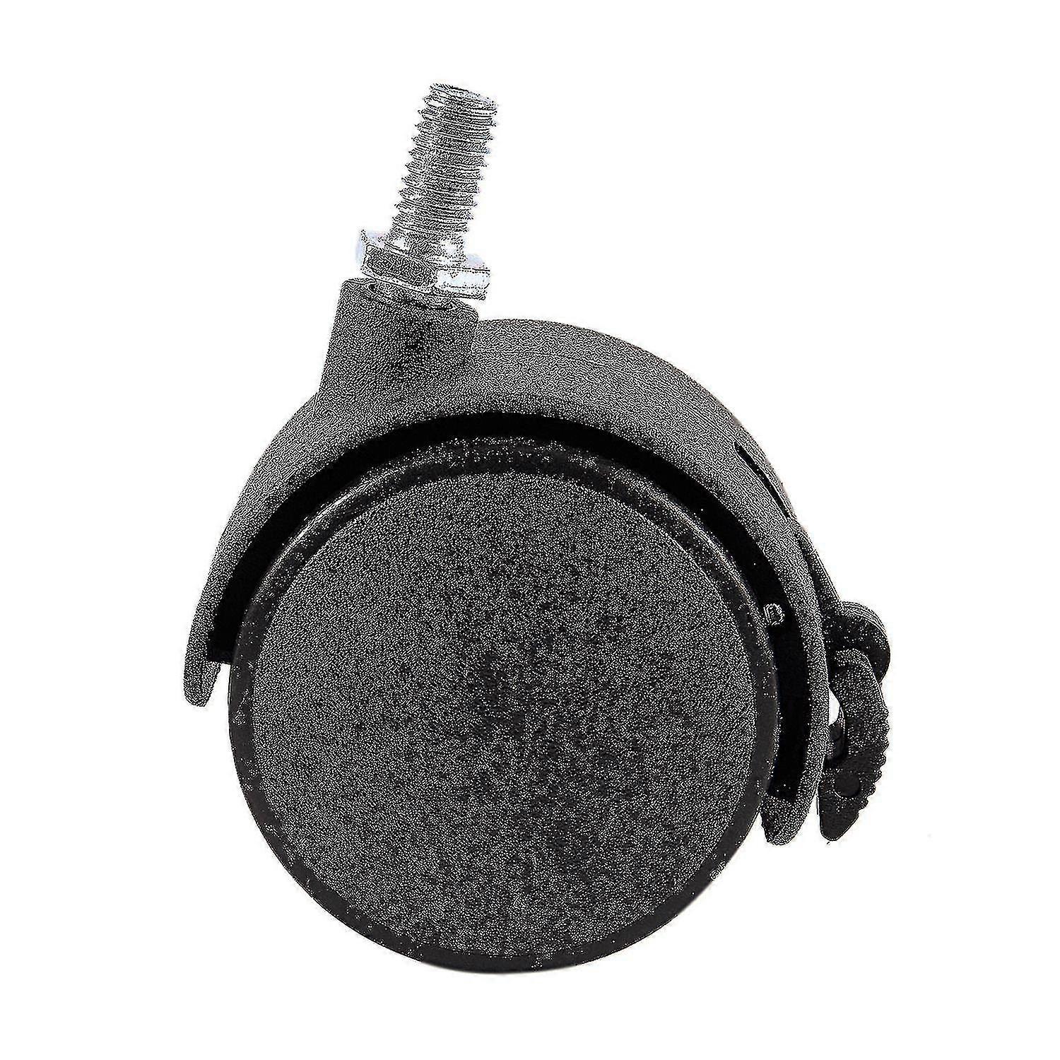 Furniture Swivel Locking Caster 8mm Screw Stem 2-inch Dia Wheel Black ...