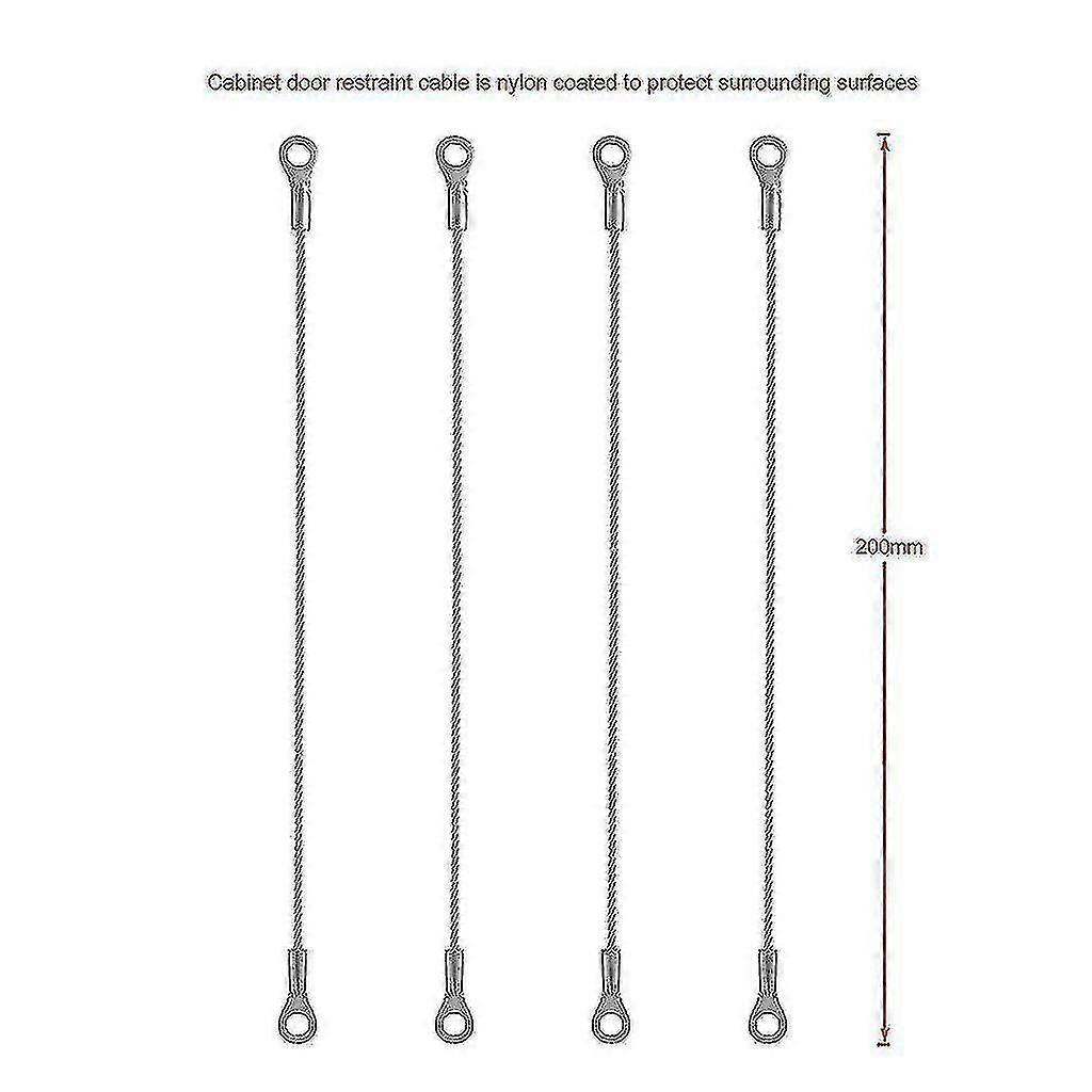Cabinet Door Restraint Kit Flexible Lanyard Cable Cupboard Door Hinge ...