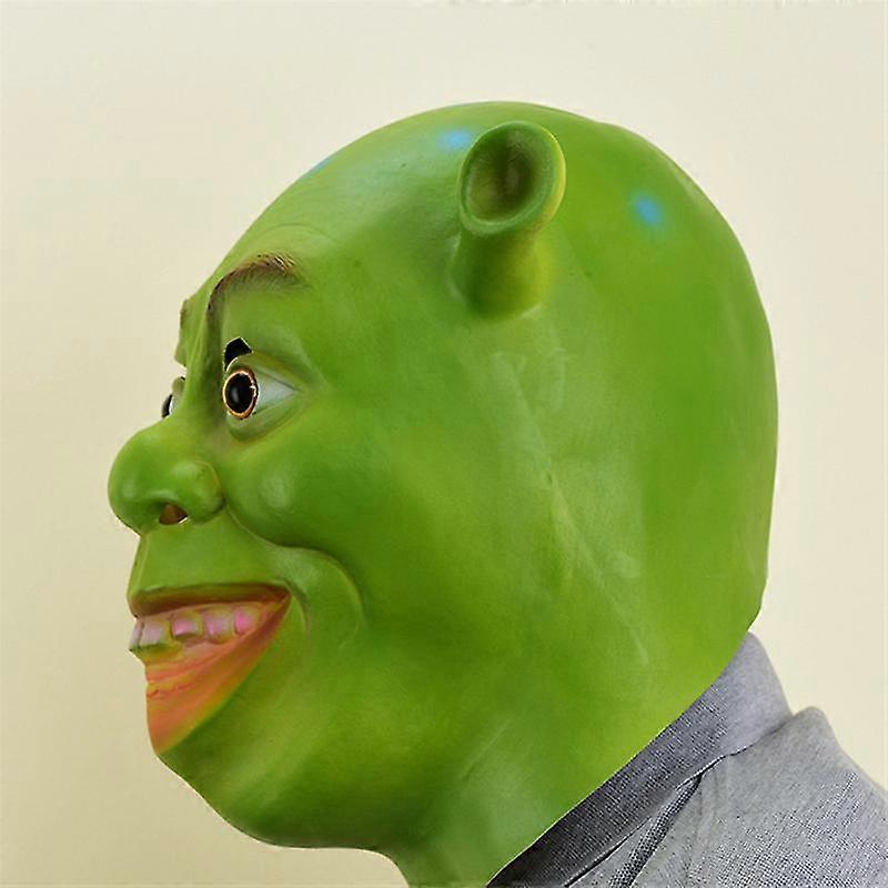 Shrek Mask Costume Mask Halloween Cosplay Full Head Green Adult Shrek ...