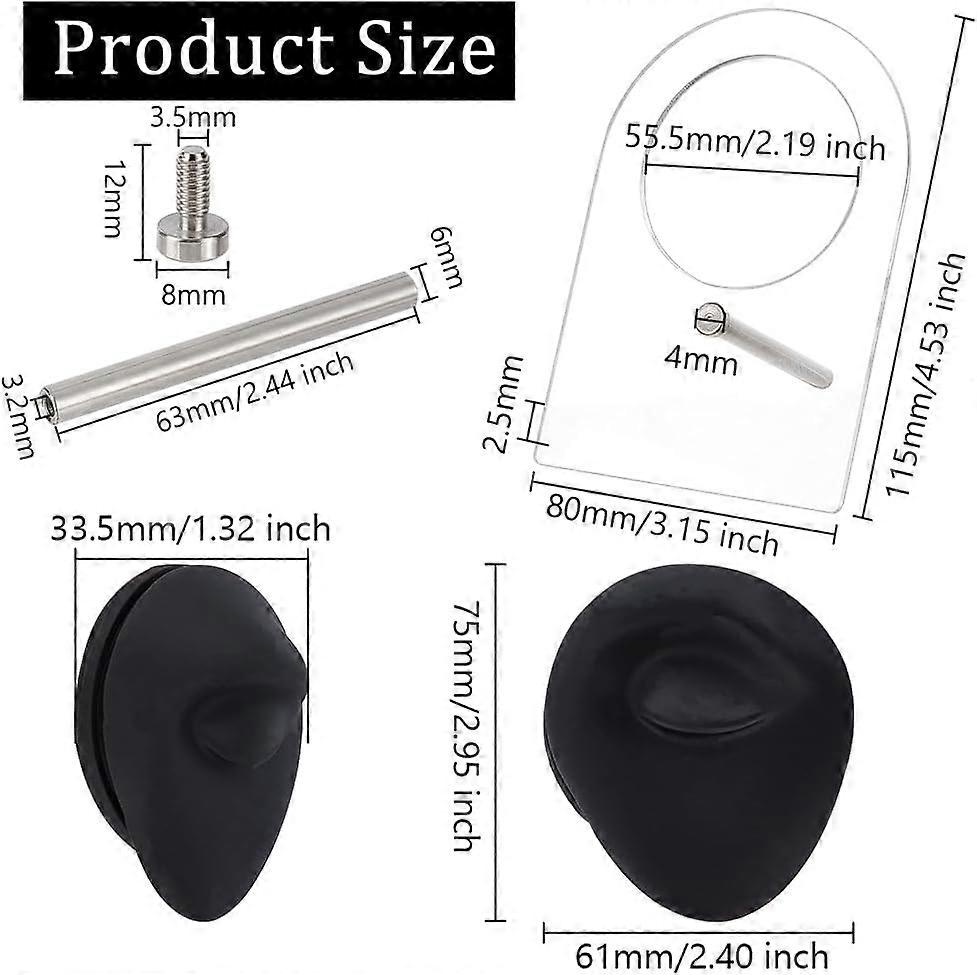 Black Silicone Eye Model with Acrylic Display Stands Soft Silicone ...