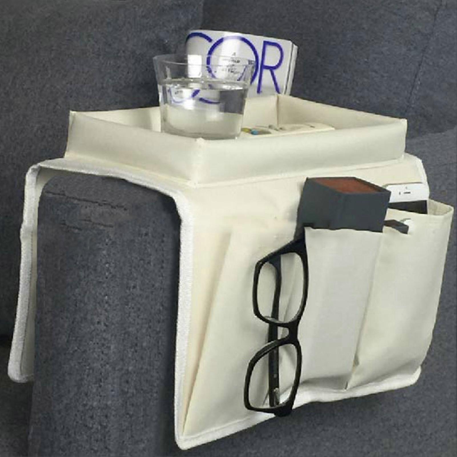 Couch Hanging Caddy Rectangular Multi Pockets 600D Oxford Cloth Remote ...