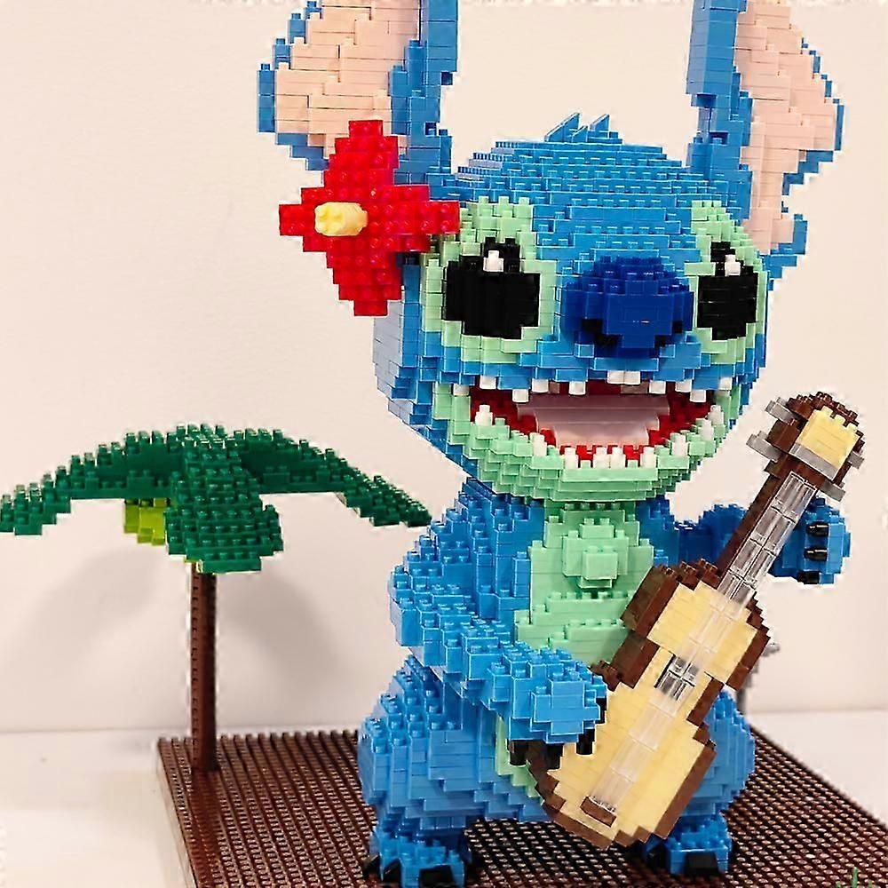 Guitar Stitch Series Diamond Building Block Micro Lilo & Stitch Figure ...