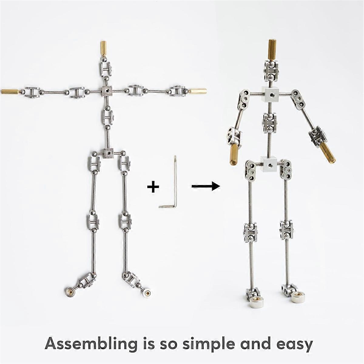 Armature Kit - DIY Metal Puppet Figure Skeleton, Easy to Assemble ...