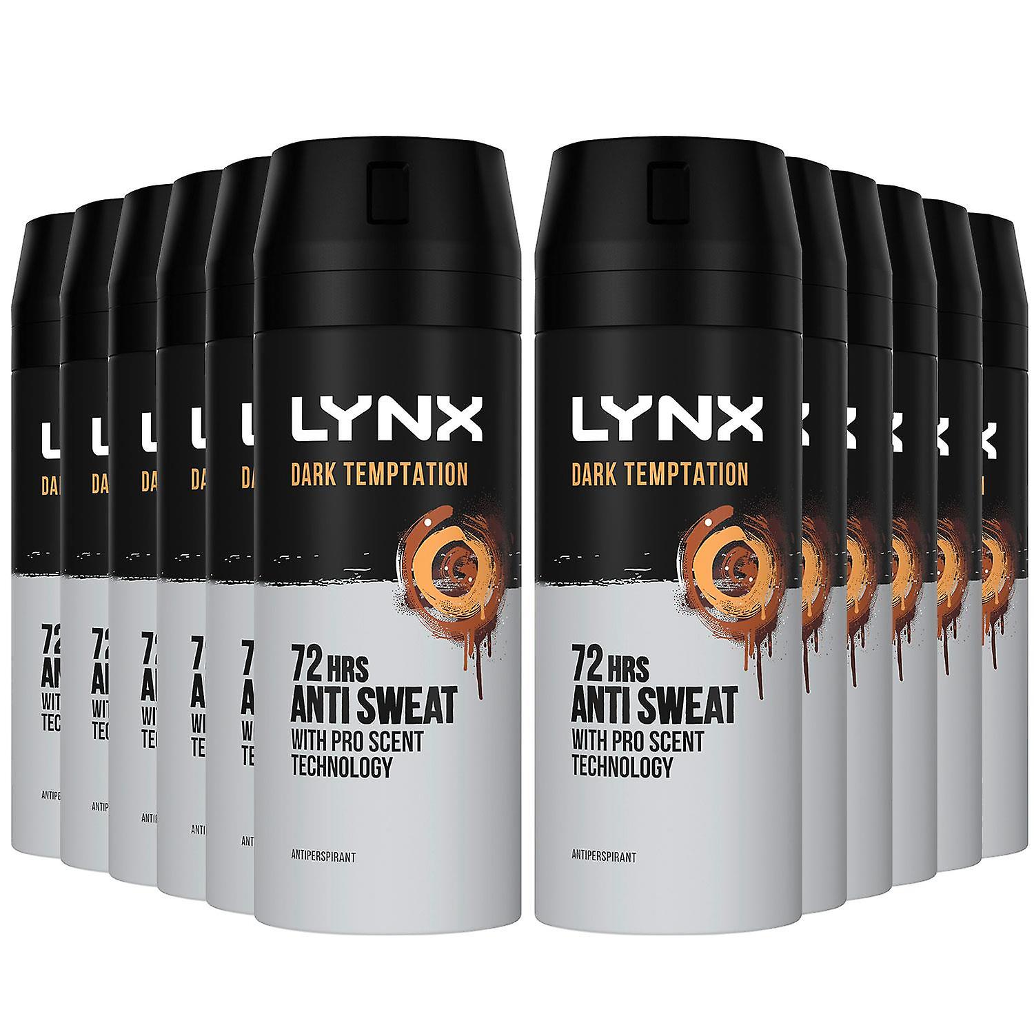 Lynx Men Anti-Perspirant Body Spray, Dark Temptation, 12 Pack, 150ml ...