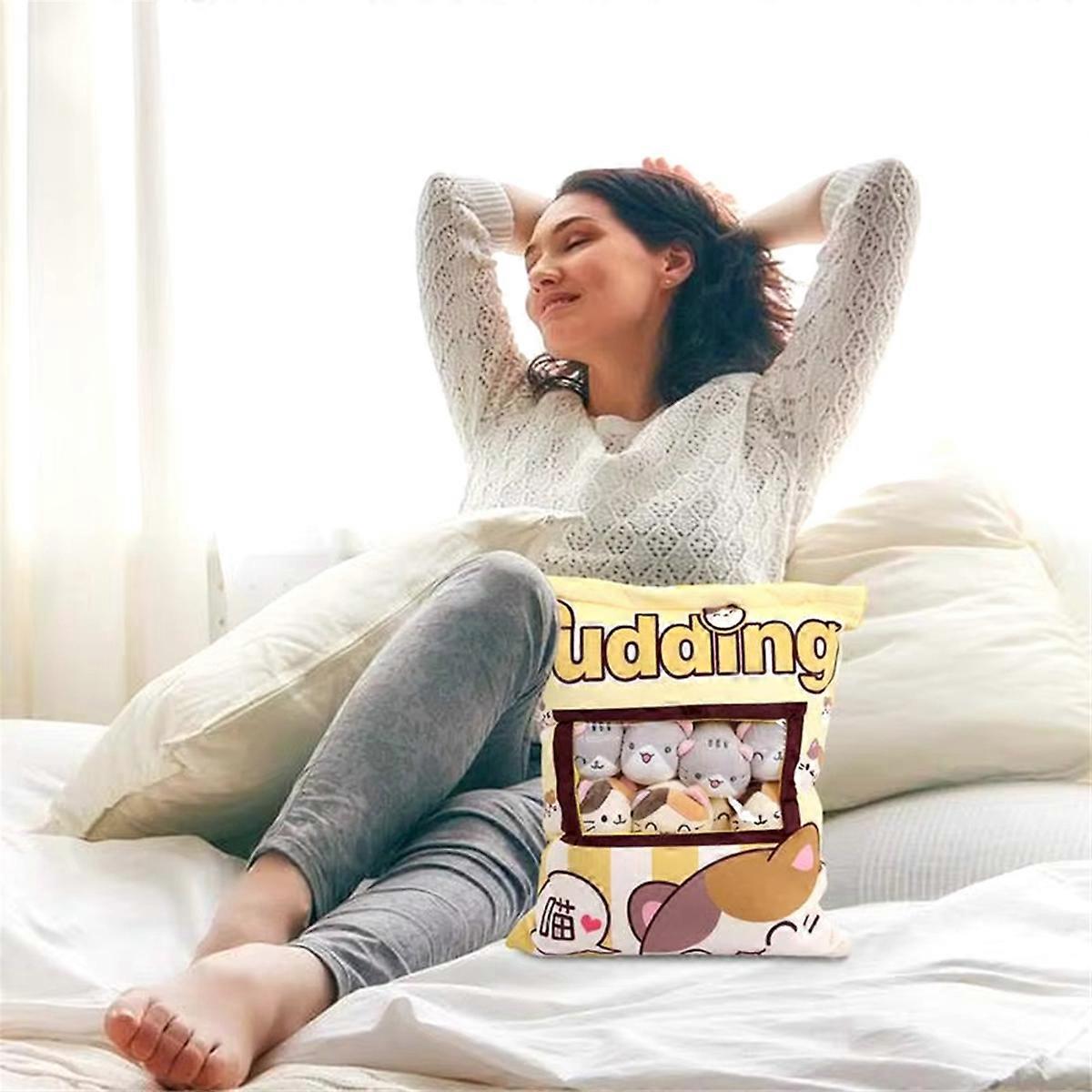 Cute Cat Snack Pillow Pudding Plushie A Bag Of Animal Plush Doll ...