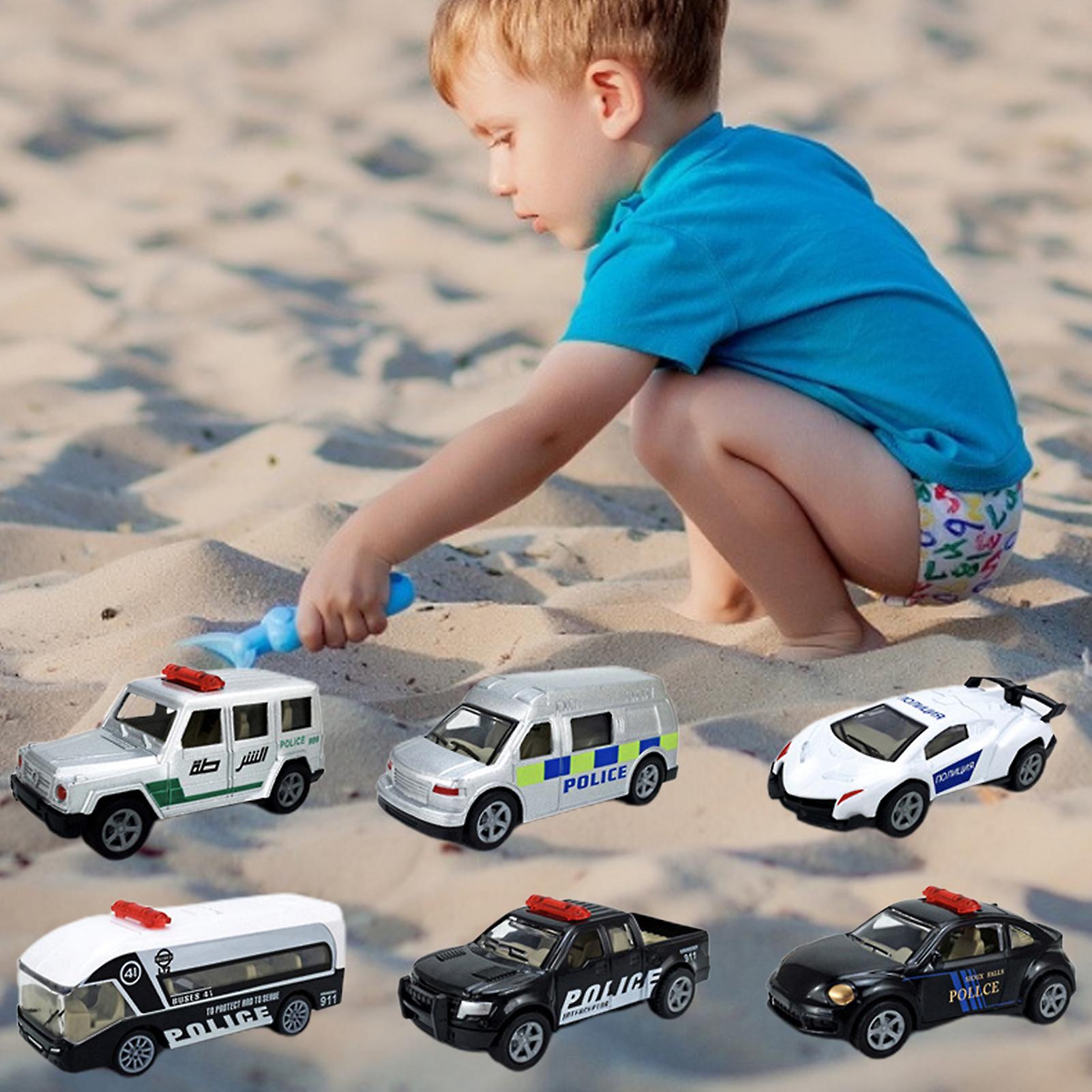 Farfi Car Model Realistic Simple Operation Alloy Police Car Model Kids ...
