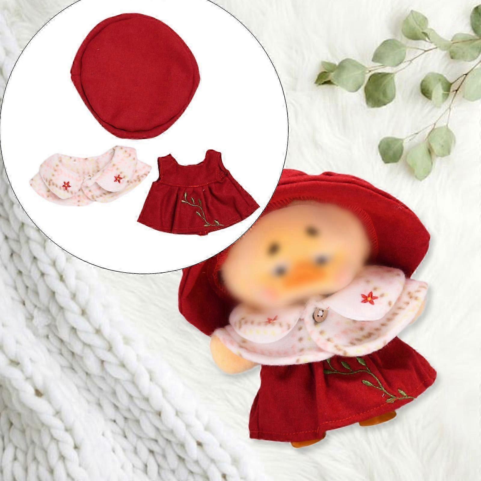 Plush Doll Clothes Doll Dress Shawl and Hat Plush Toy Accessories ...