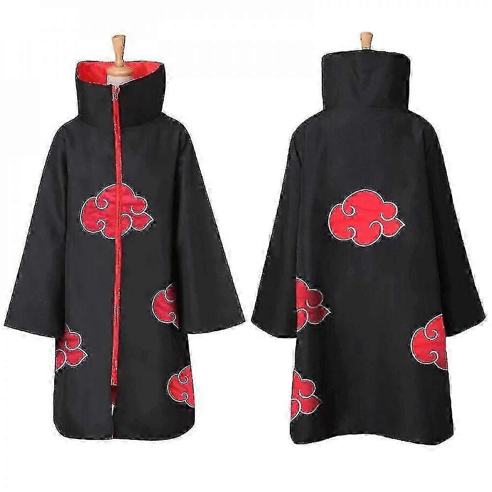 Naruto Akatsuki Cloak Anime Cosplay Costume Kit Itachi Robe Halloween ...