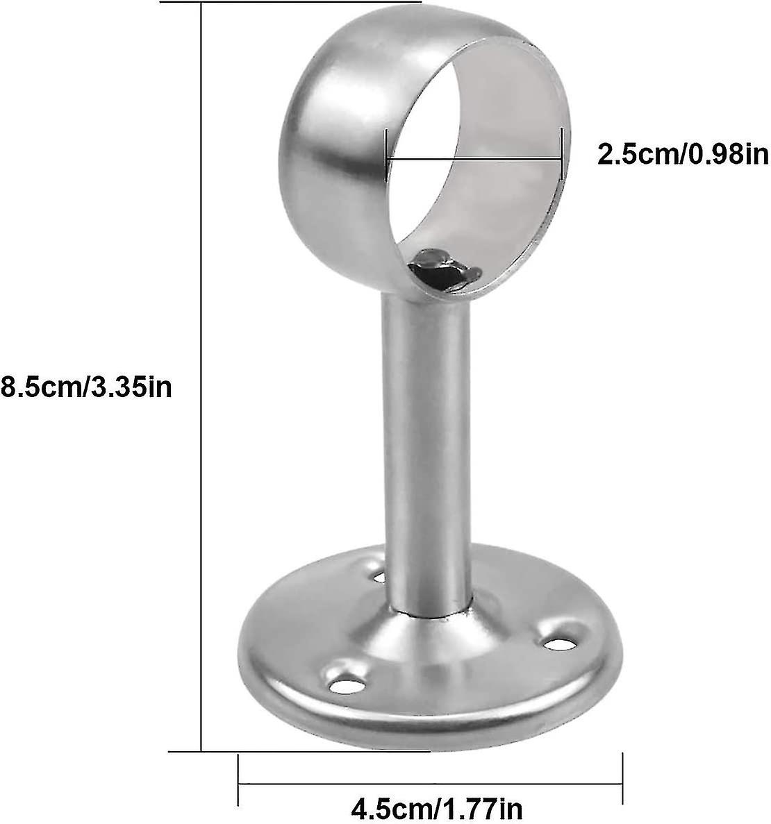 4 Pieces Curtain Rod Holder Ceiling Fixing Bracket, Stainless Steel ...