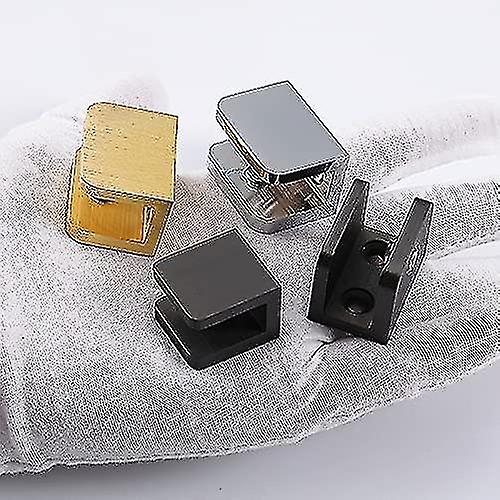 4 Pack Glass Clips, No Drilling Holes On Glass Glass Holder Shelf ...
