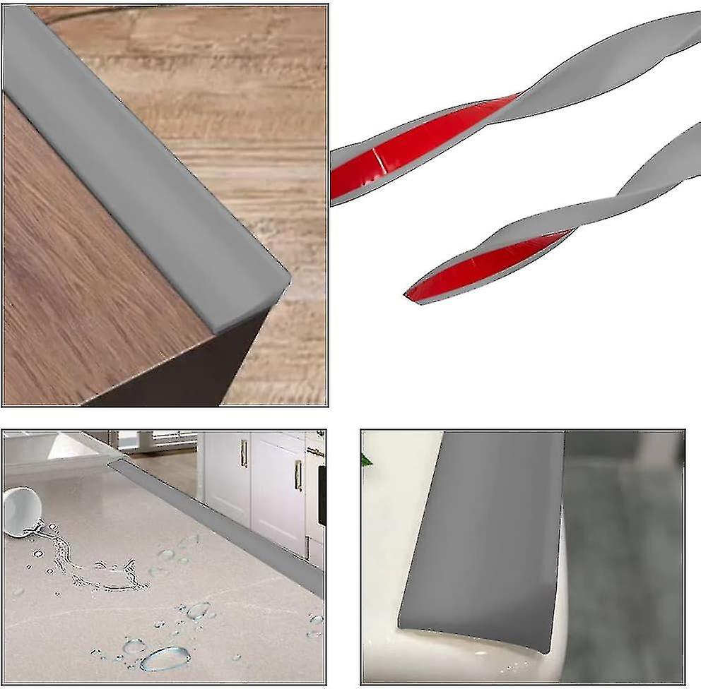 2m Shower Threshold Water Barrier, Wet Room Bathroom Kitchen Floor ...