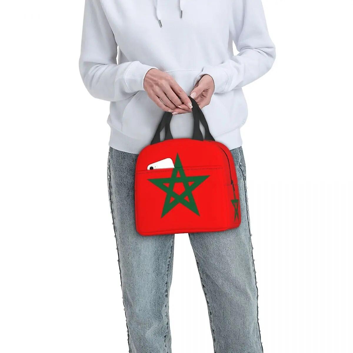 Morocco Flag Lunch Bag Men Women Moroccan Patriotic Cooler Thermal ...