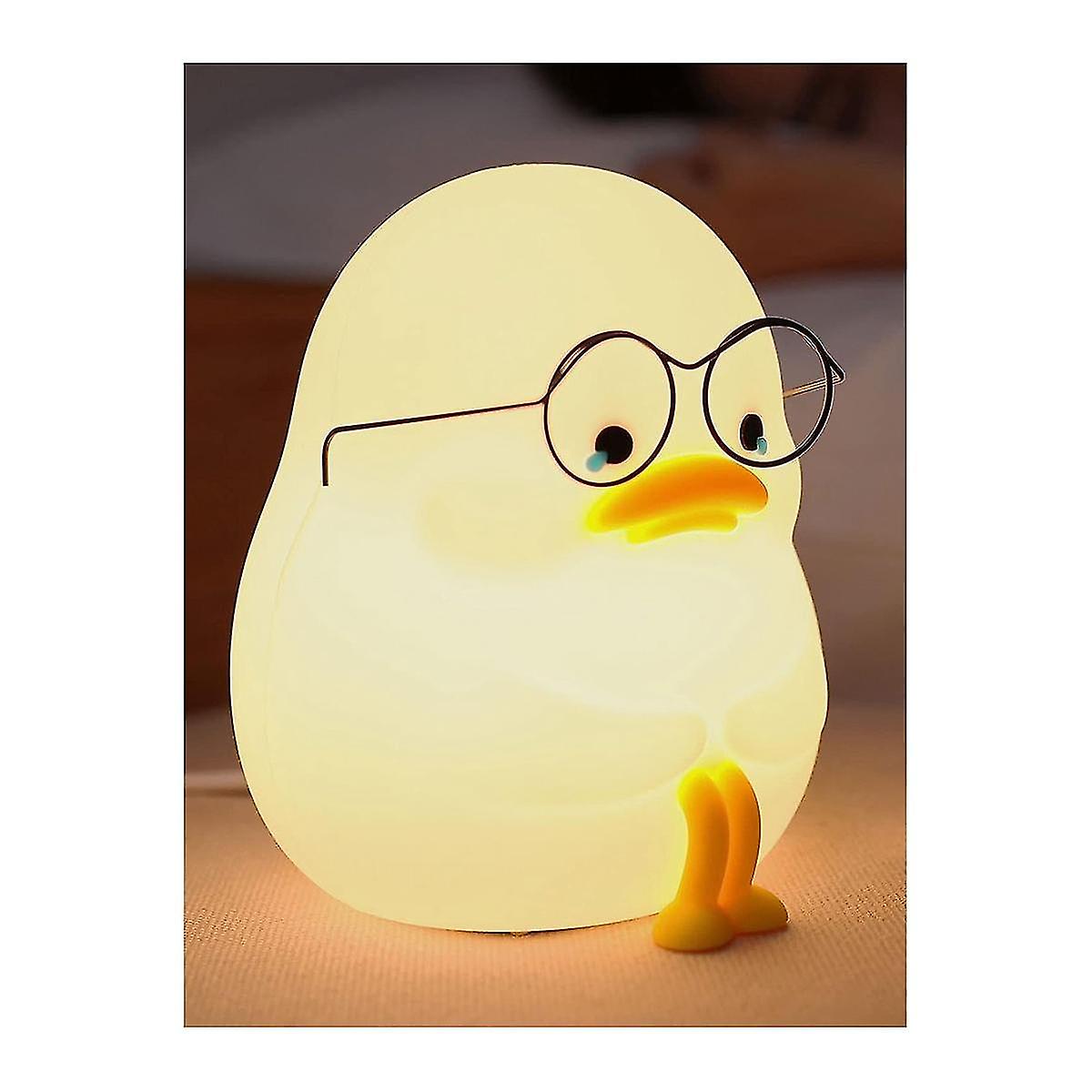 Happy Duck Kids Night Light, Silicone Nightlight For Kids, Cute And ...