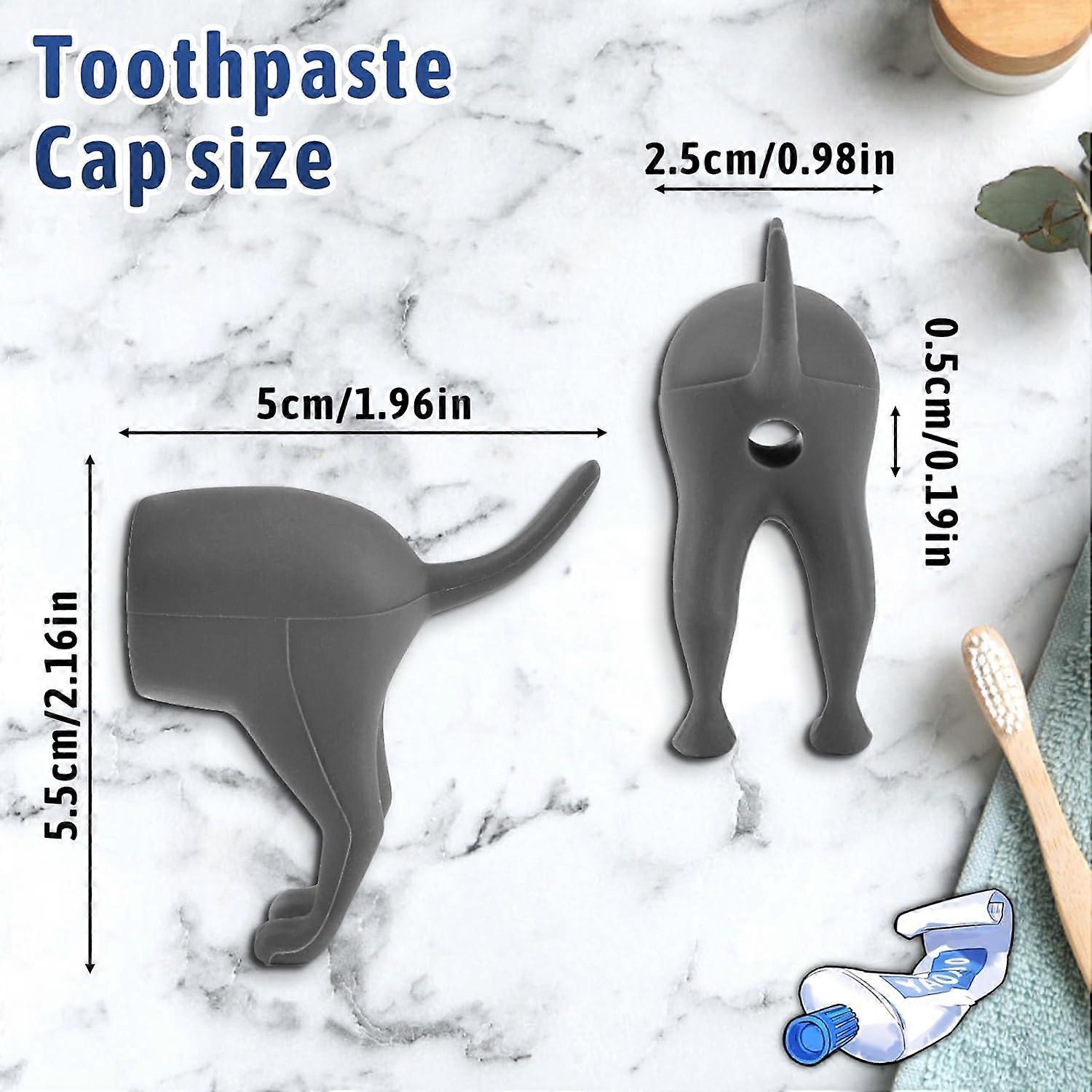 2PCS Pooping Toothpaste Topper, Funny Dog Pooping Toothpaste Cap ...