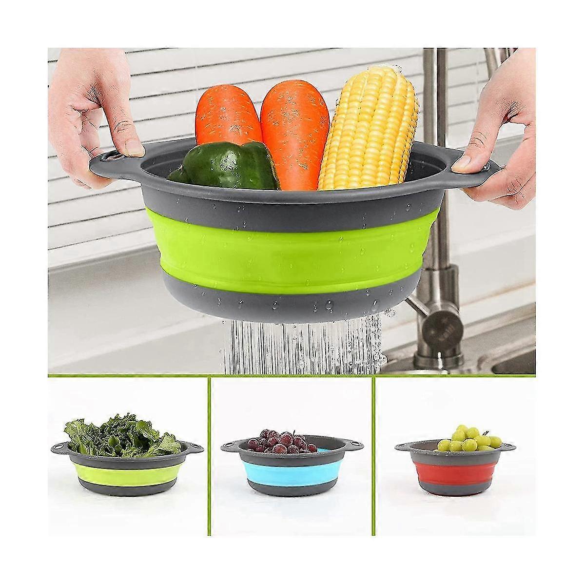 Collapsible Colander, 3 Pcs Collapsible Strainer, Colander Perfect For ...