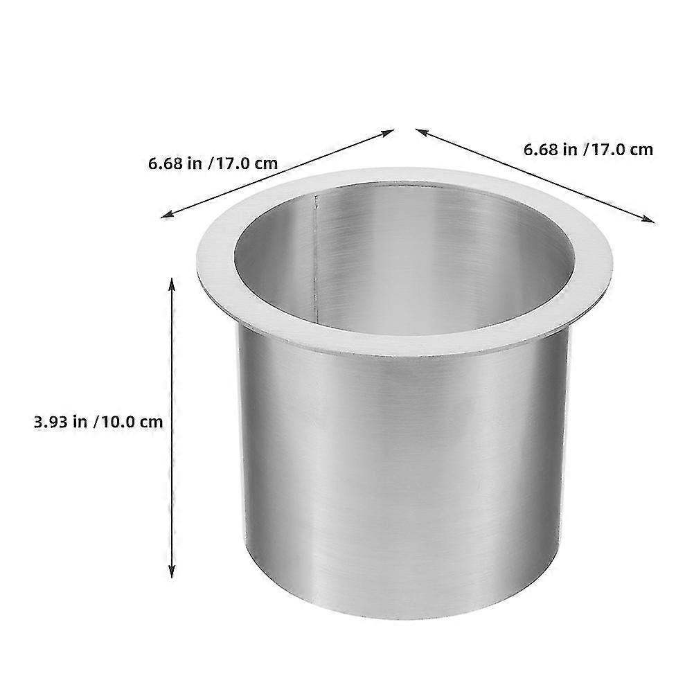 Kitchen Counter Trash Chute Stainless Steel Round Built-in Waste Bin ...