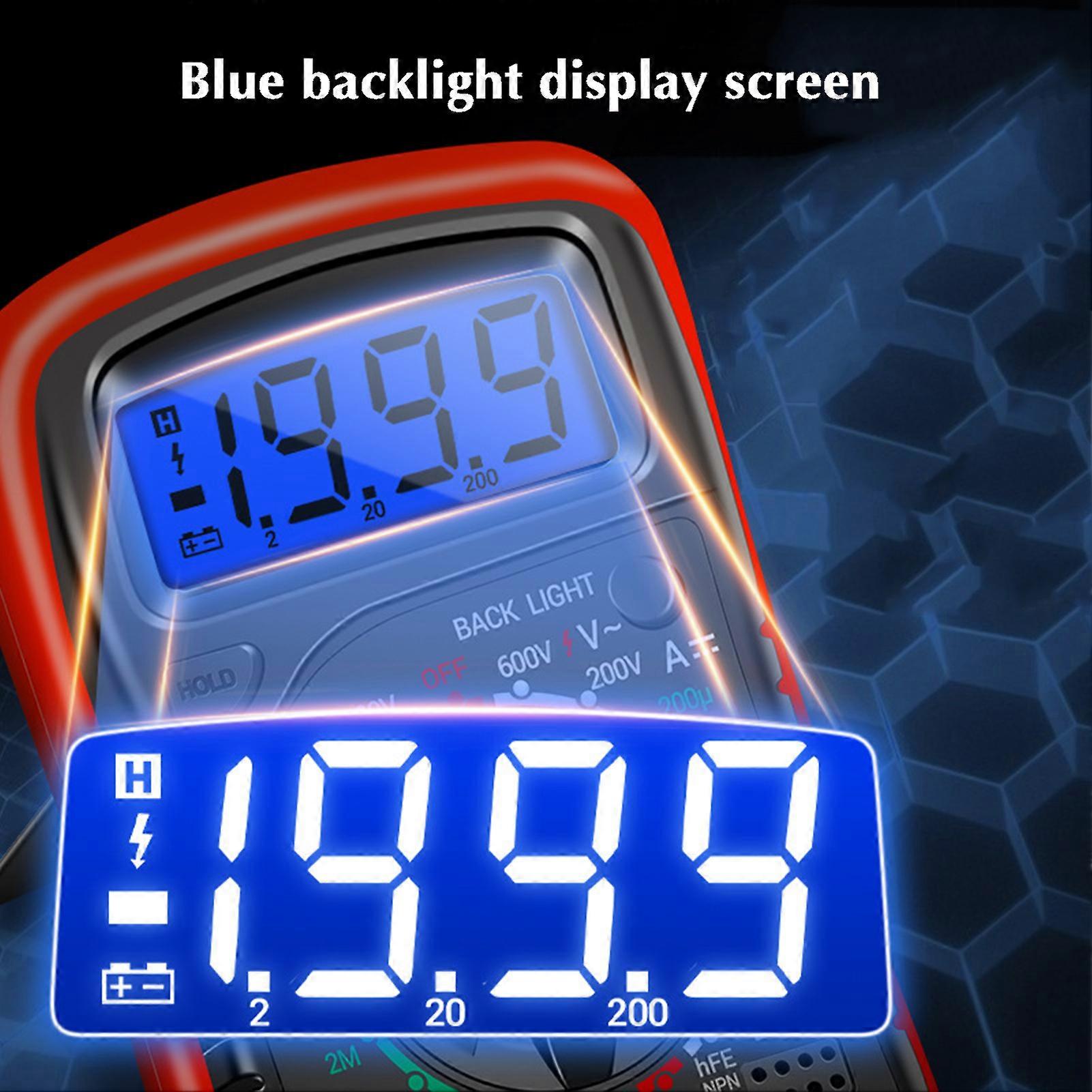 Backlit Display Digital Multimeter High-Precision Voltage LCD Display ...