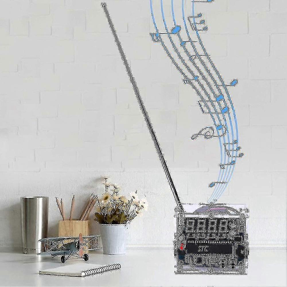 DIY FM Digital Radio Kit Justerbar trådlös mottagare 87-108MHz ...