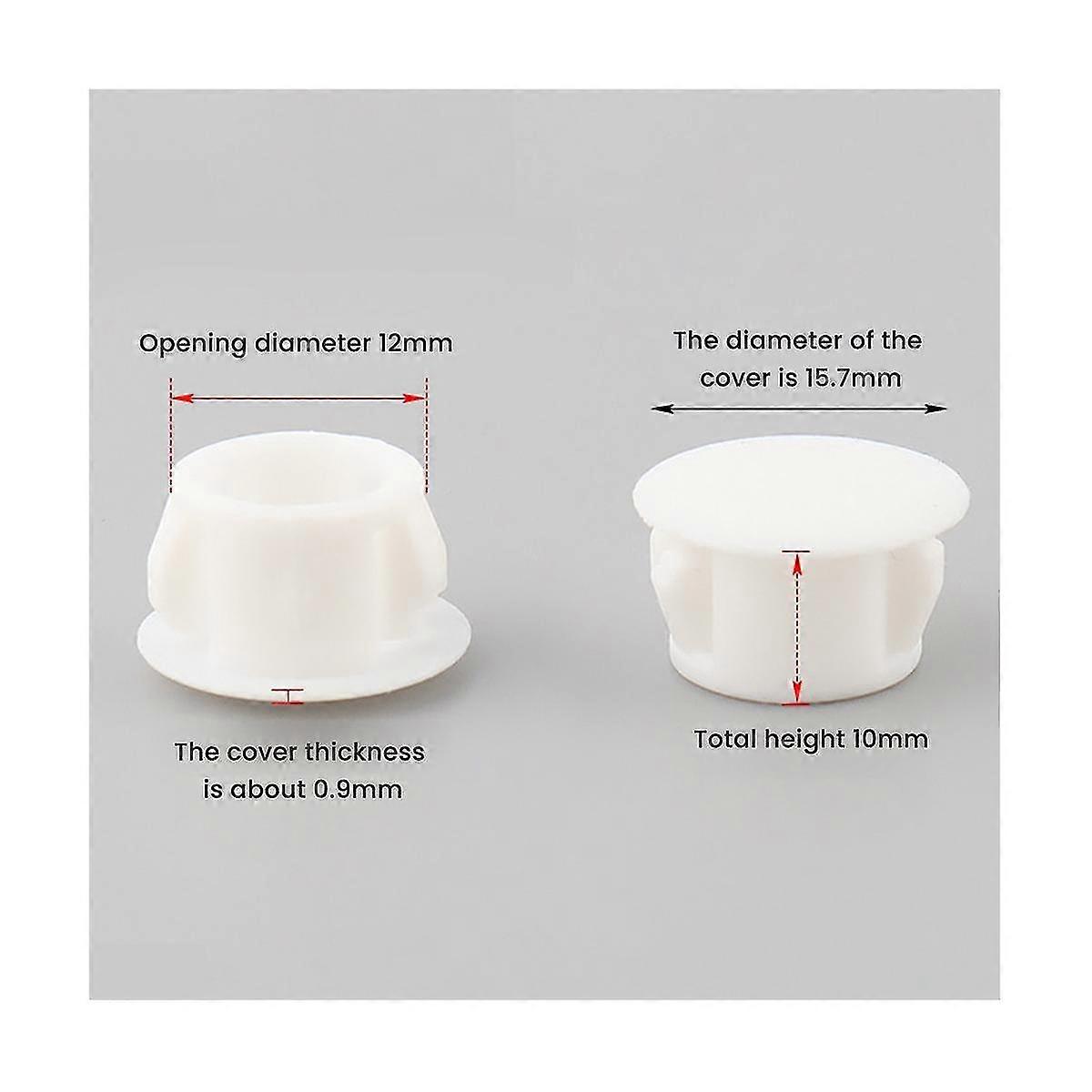 8 Sizes Plastic Hole Plugs Assortment Flush Type Snap In Locking Tube ...