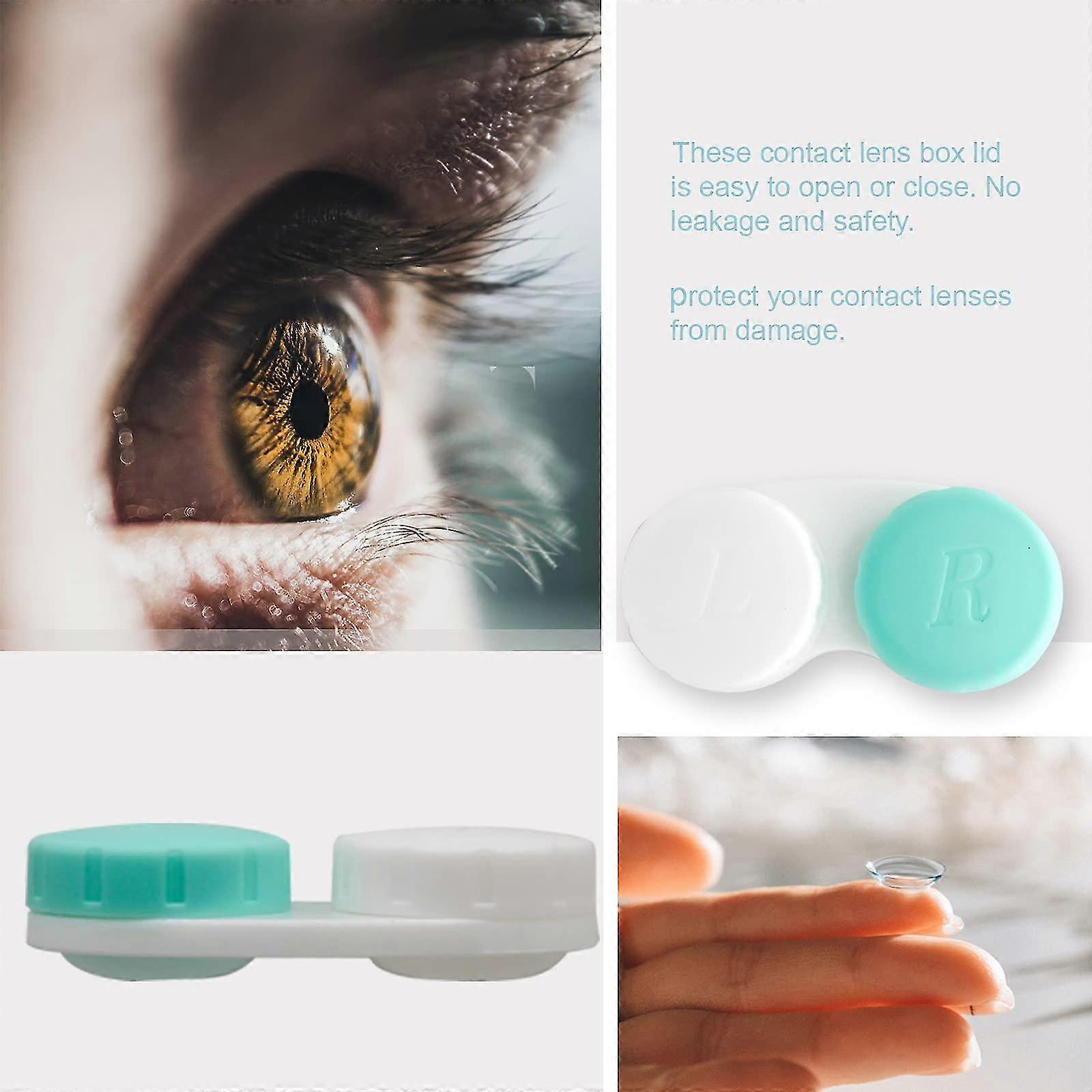 12 PCS Contact Lens Case, Colorful Contact Case Left/Right Eyes ...