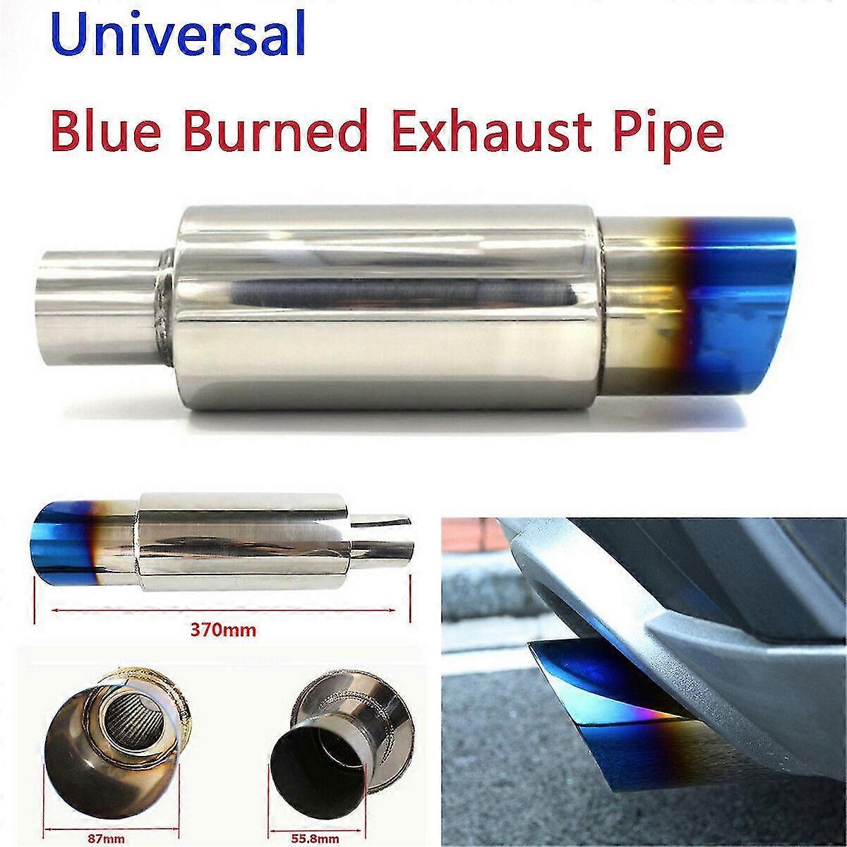 Car Universal Stainless Steel Rear Exhaust Pipe Square Muffler Tail ...