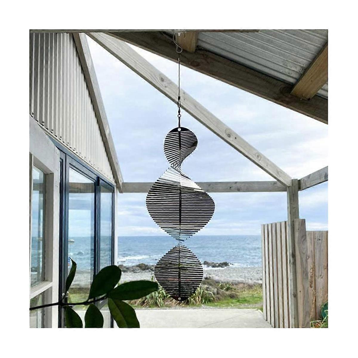 Outdoor Hanging Decorative Spiral Metal Wind Chime,3D Spiral Wind Chime ...