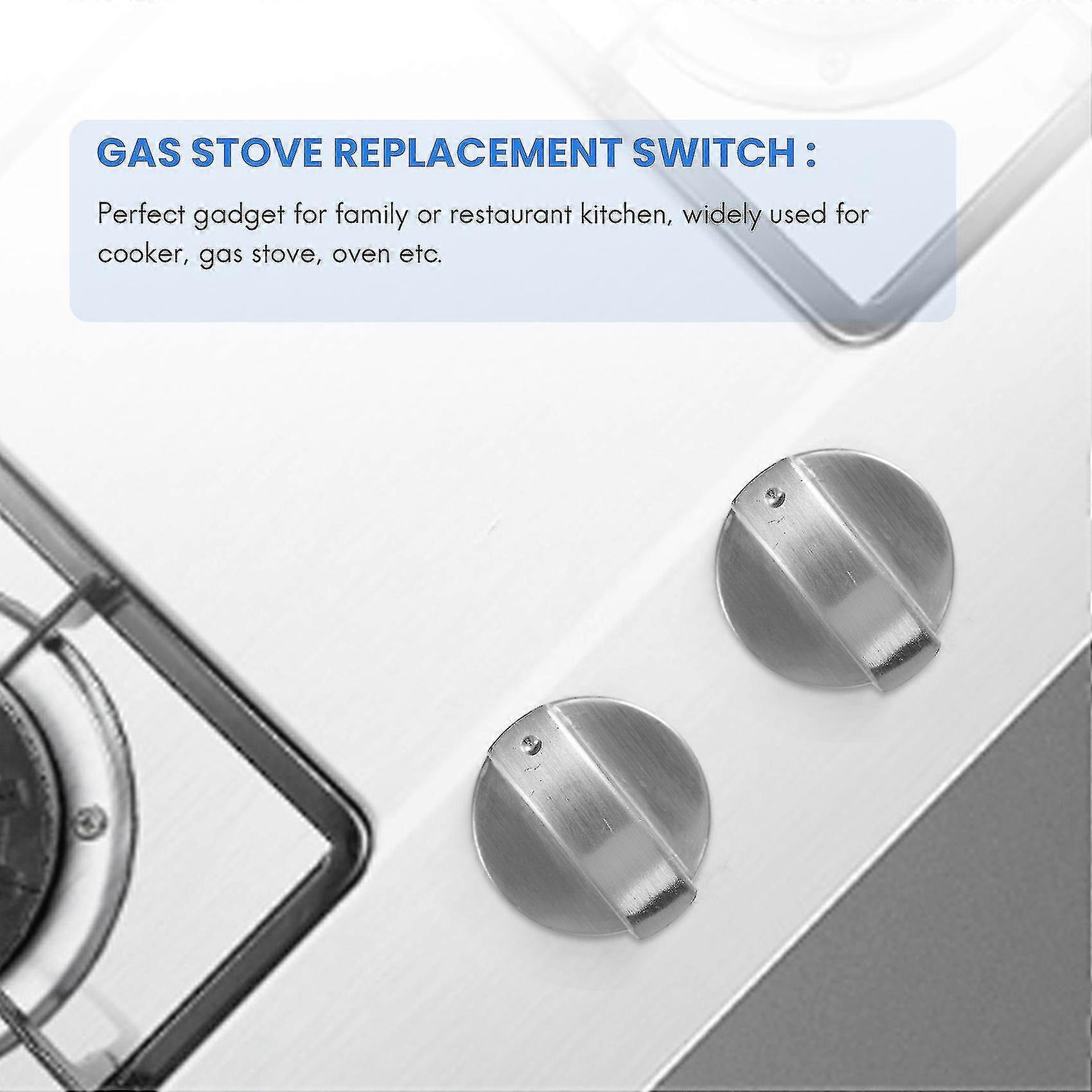 Brushed Metal Gas Stove Knobs Cooker Control Switch Range Oven Knobs ...