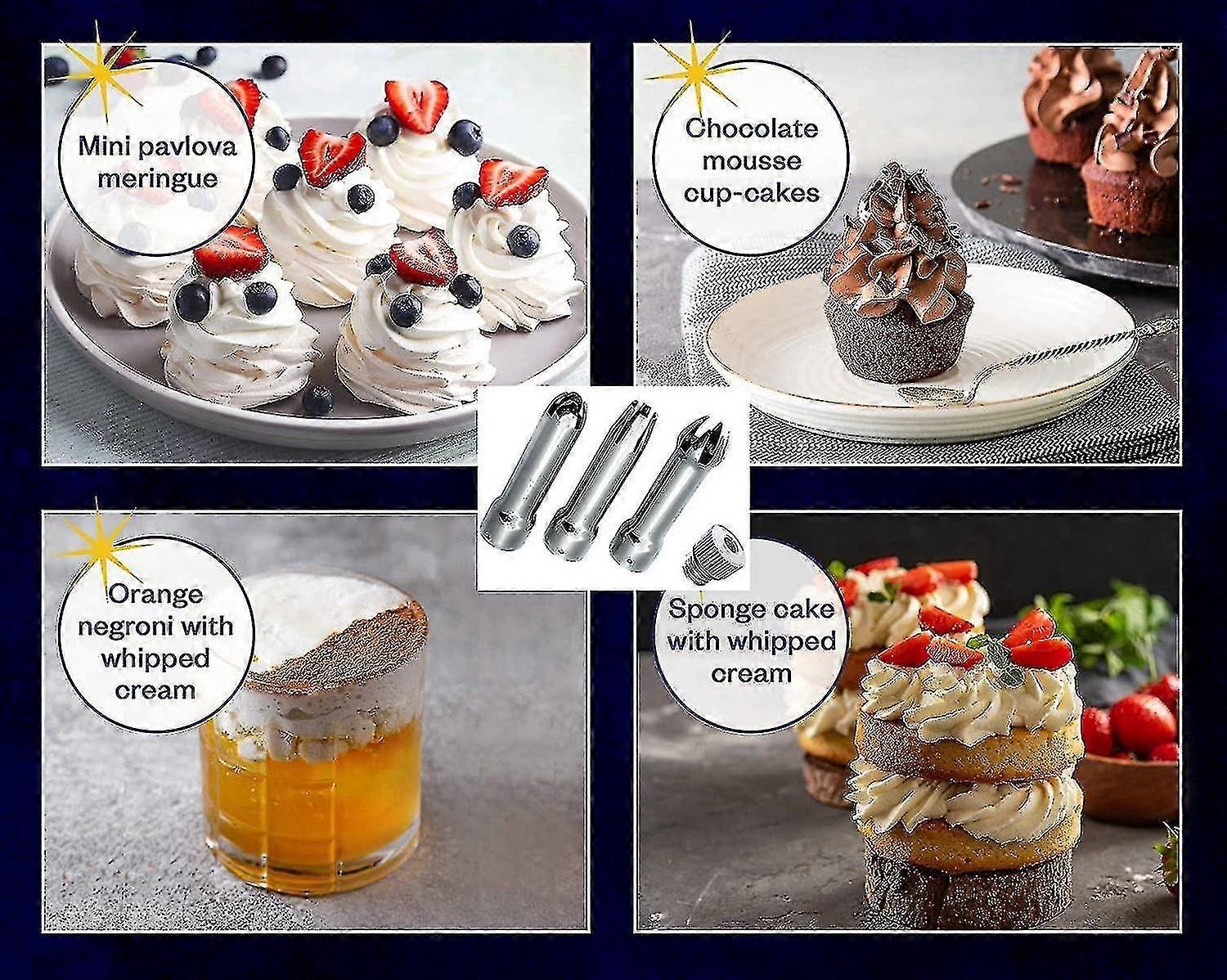 Cream Dispenser Replacement Nozzles Stainless Steel Nozzles Piping ...