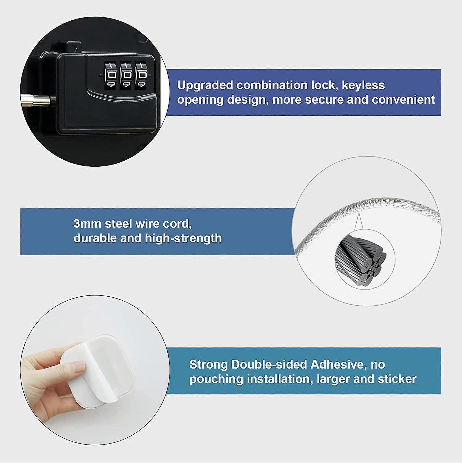 2 Pcs Fridge Lock with Code, Child Fridge Safety with Adhesive, Child ...