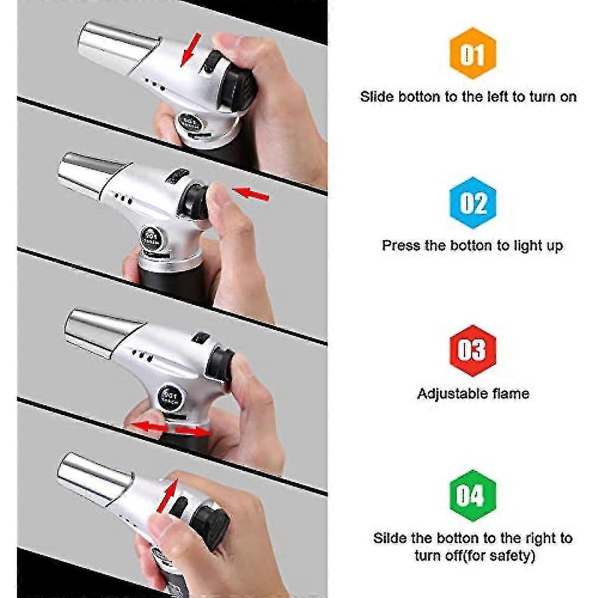 Blow Torch Kitchen Torch Refillable Butane Gas Torch Lighter With ...