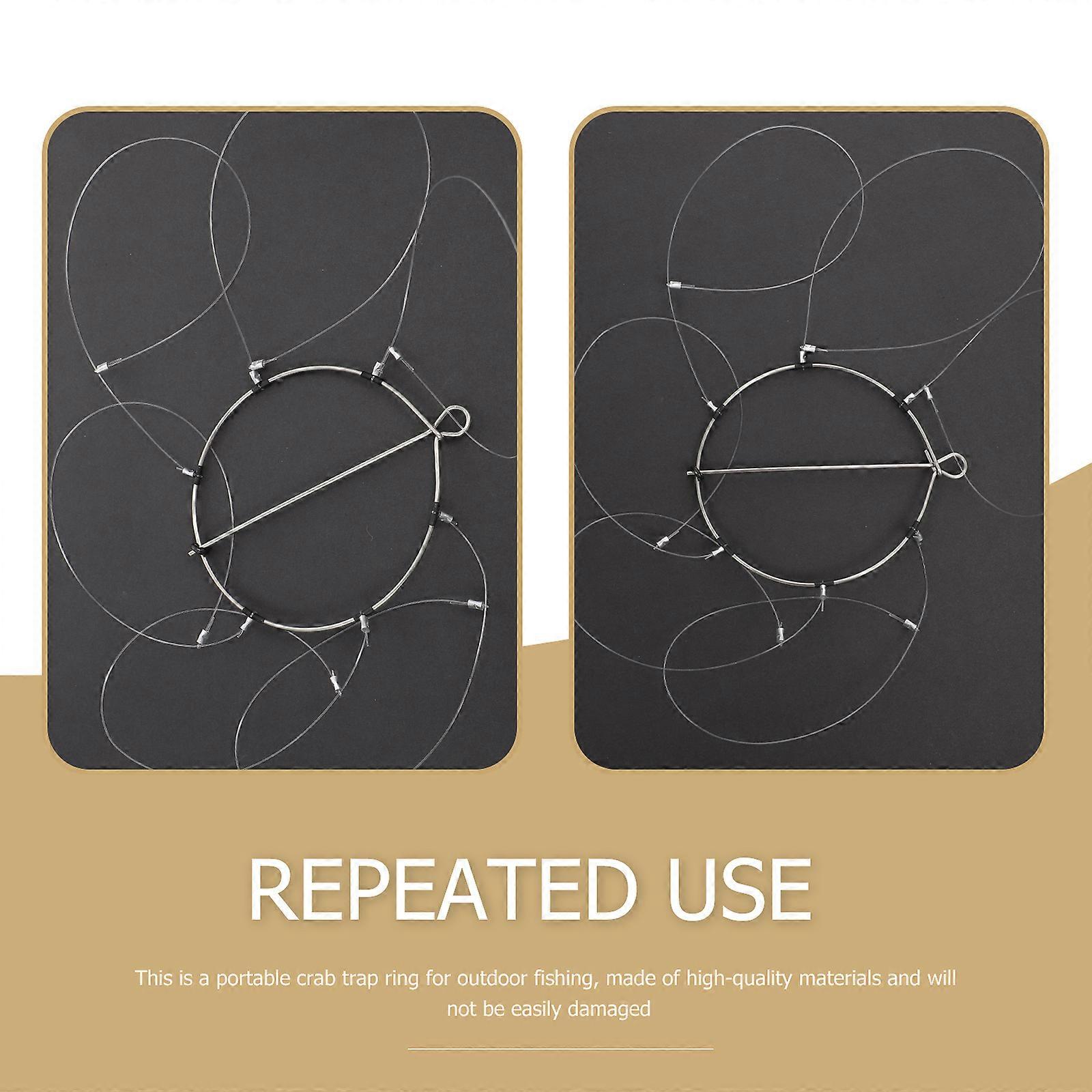 5sets Crab Trap Rings Steel Wire Crab Trap Sets Crab Trap Serial ...