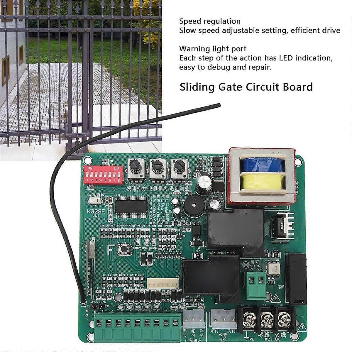 Sliding Gate Operator Control Board Replacement, Main PCB Circuit for ...