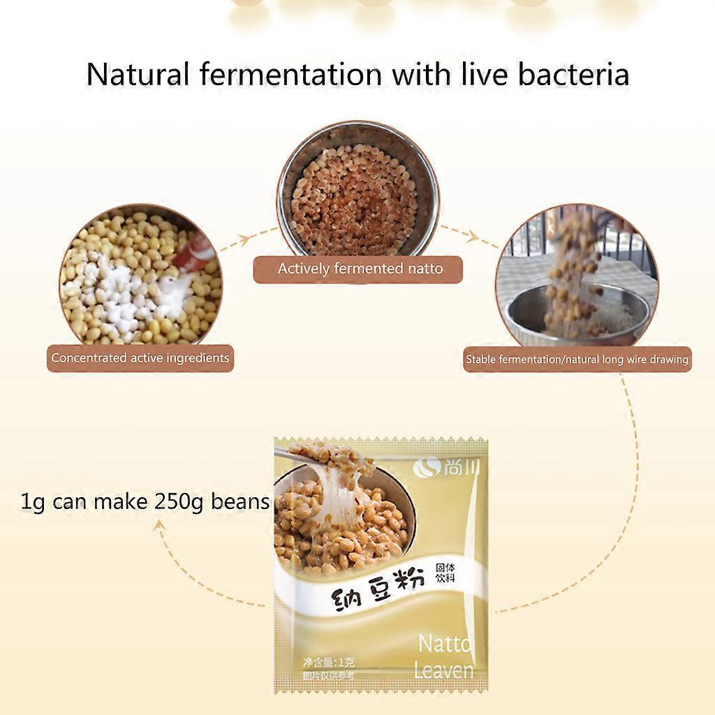 10 Pcs Nattomoto Starter Japanese Natto Fermented Soybeans Powder ...