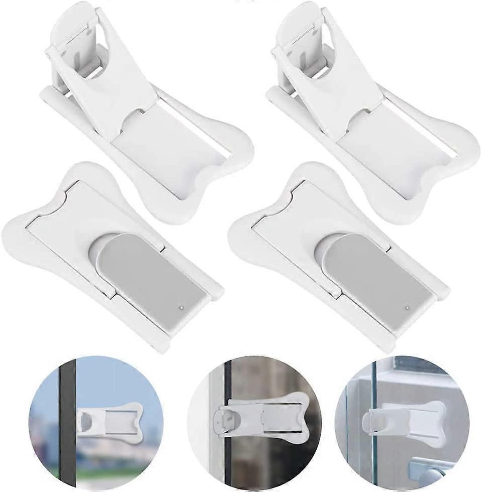 4 PCS Sliding Door Locks for Baby Proofing, Keyless Child Safety Locks ...