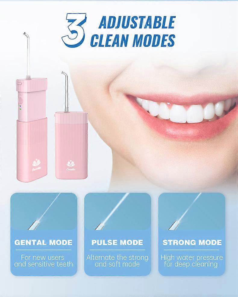 Caredite Potable Water Flosser, Cordless Oral Irrigator, 140Ml Water ...