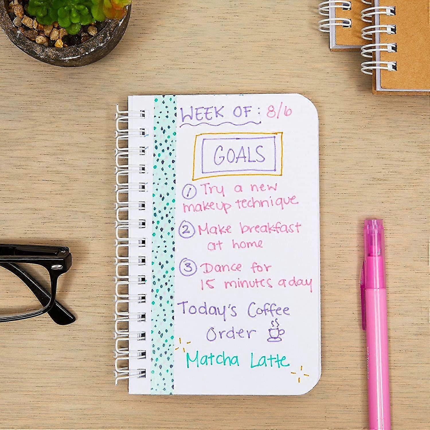 Mini Kraft Notebooks, Unlined A6 Spiral 90-sheet Plain Journal (3.5x5.5 ...