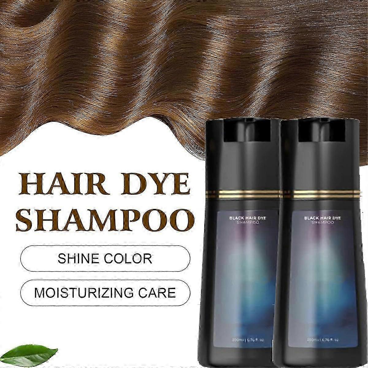 Hair Dye Shampoo, 3 in 1 Instant Hair Dye Shampoo, Black Hair Dye ...