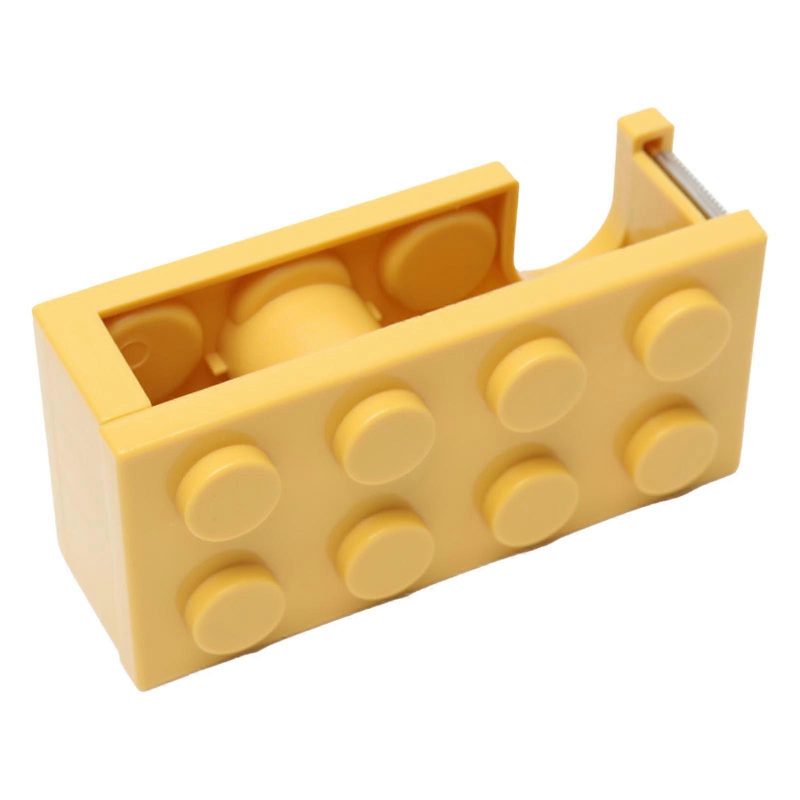 Tape Dispenser Cute Building Block Shape Easy Cutting Desk Tape Holder ...