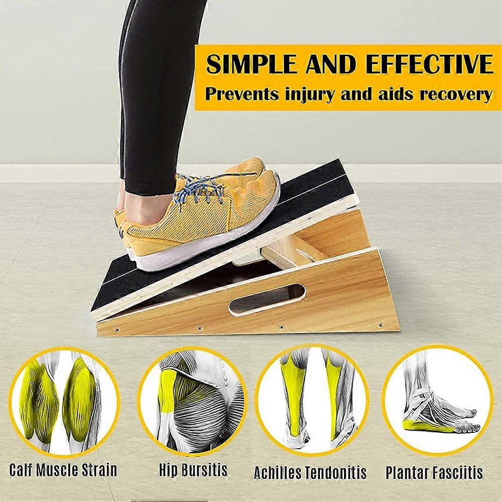 Wooden Board Adjustable Incline Board and Calf Stretcher Slant Board ...