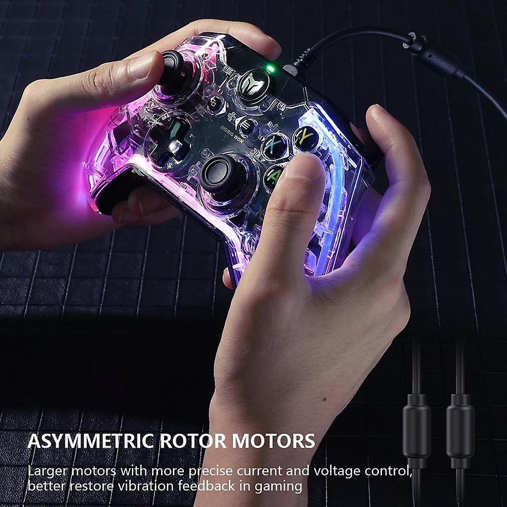 BIGBIG WON C1 Rainbow Joystick Transparent Shell Somatosensory Wired ...