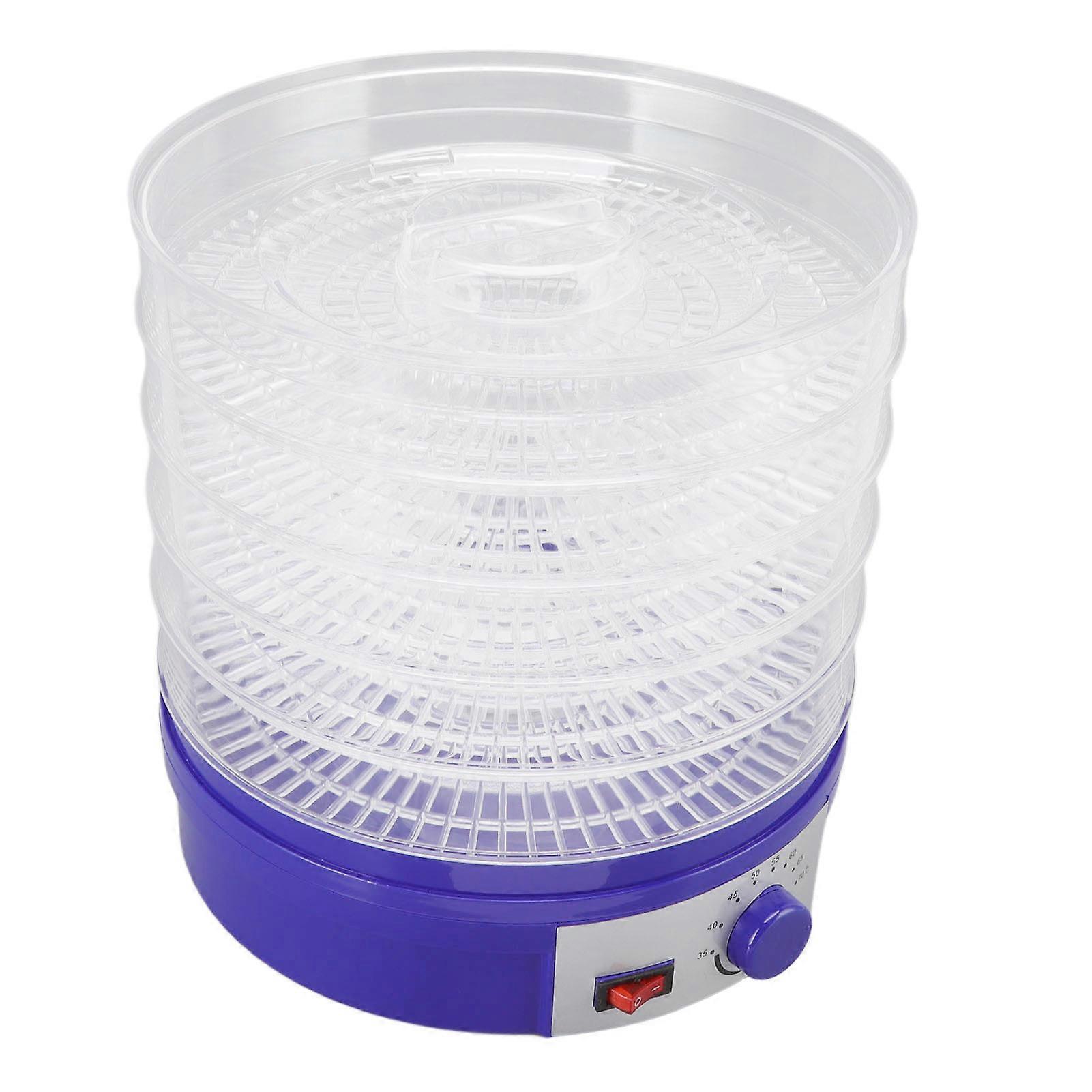 Food Dryer Machine Blue ABS 5 Layers Touch Control Transparent Shell ...