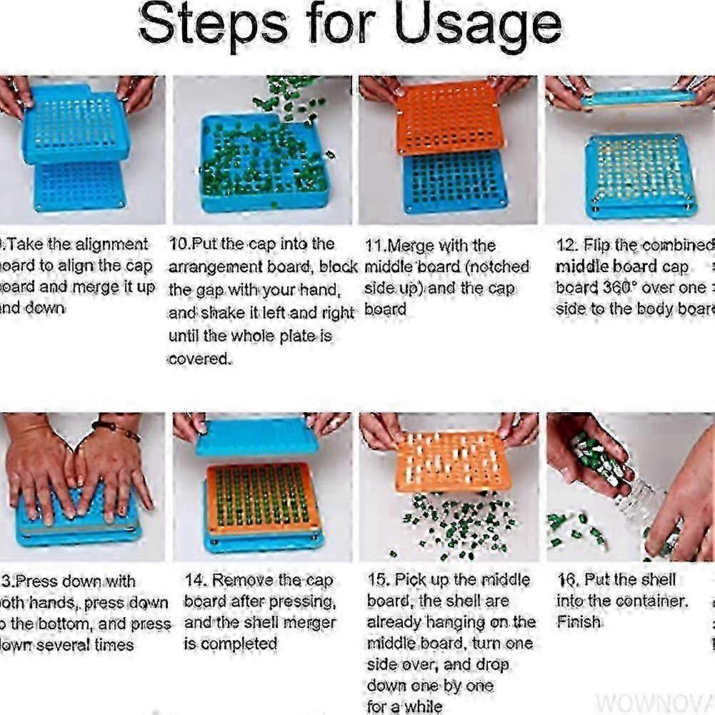 Manual Capsule Filling Machine with 100 Holes, ABS Capsule Filler Tray ...