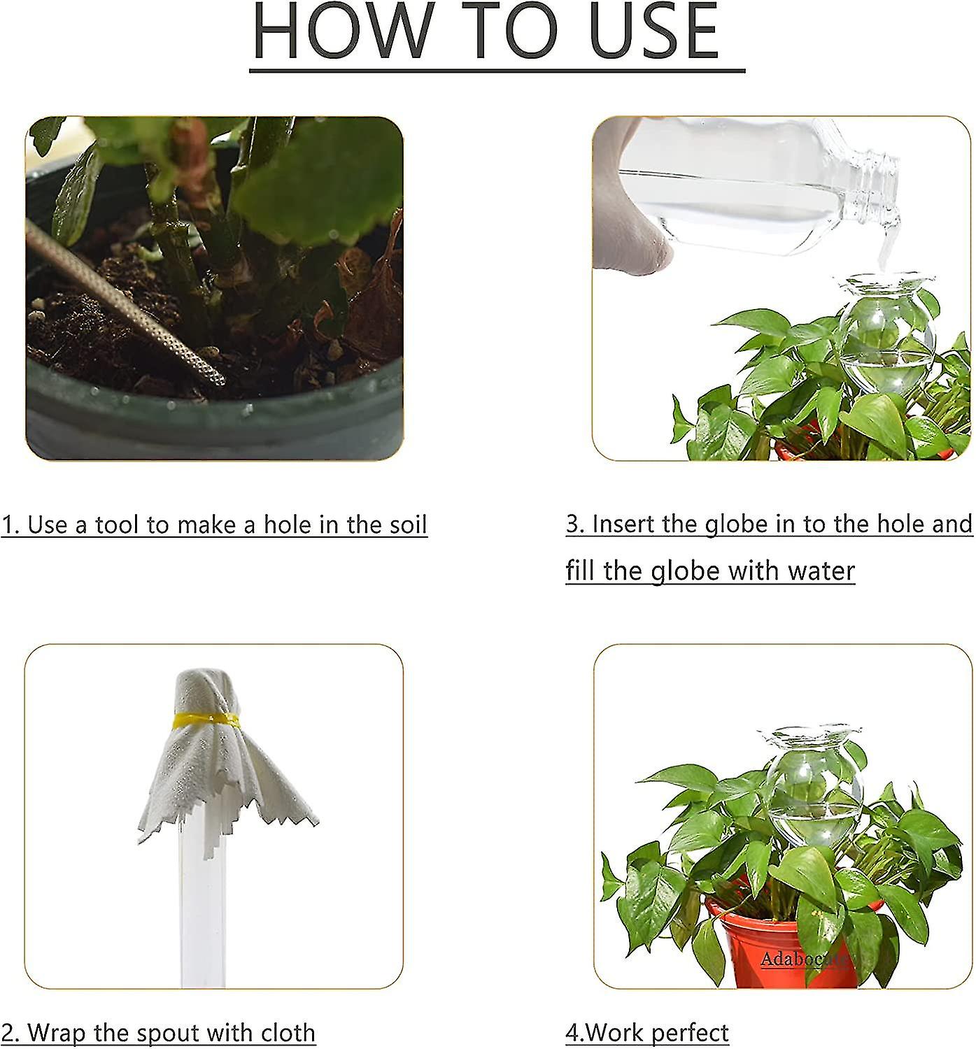 2pcs Plant Waterer Self Watering Globes Self Watering Spikes, Hand ...