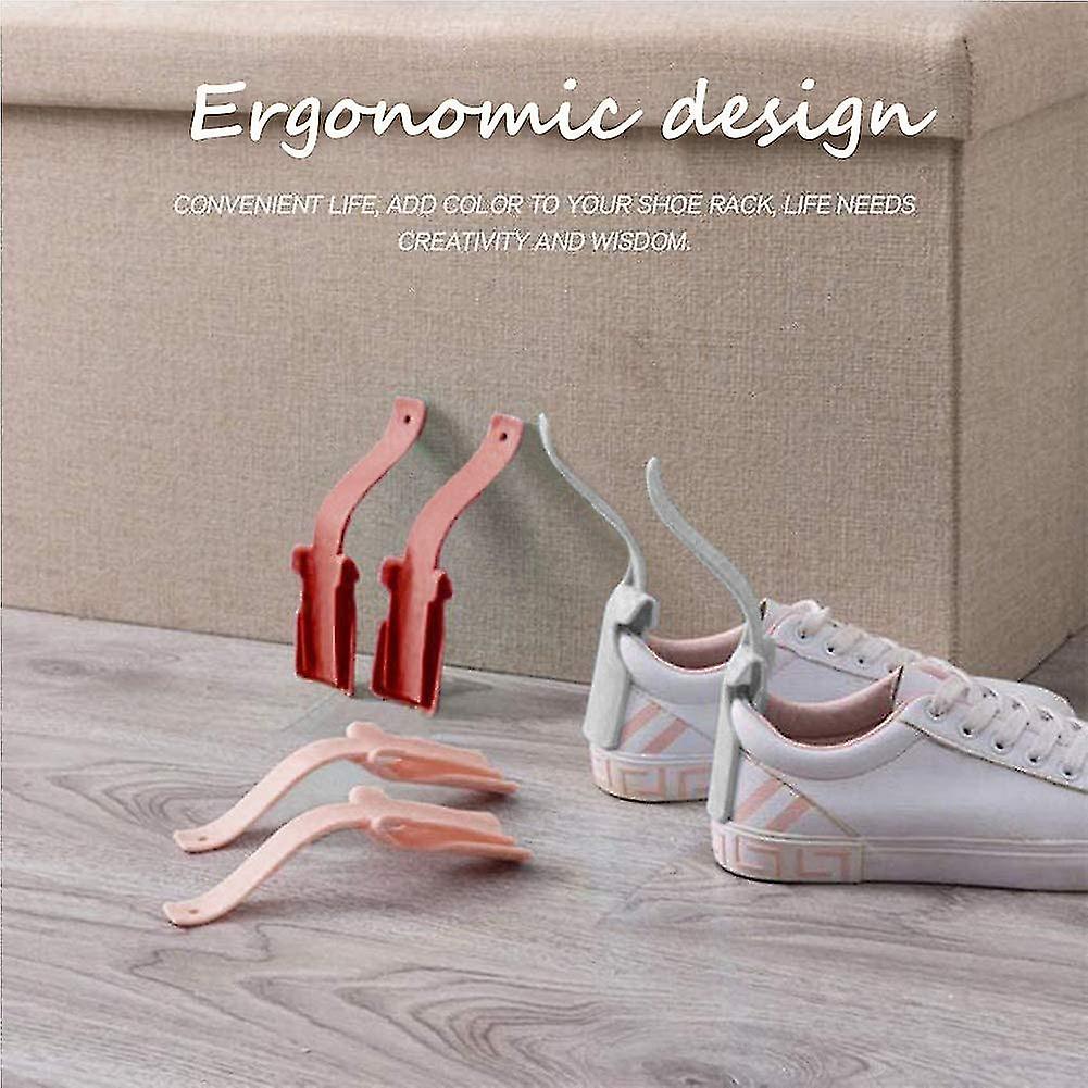 2 Pcs Shoe Horn Lazy Shoes Helper Slider Easy On Shoes Plastic Shoehorn ...