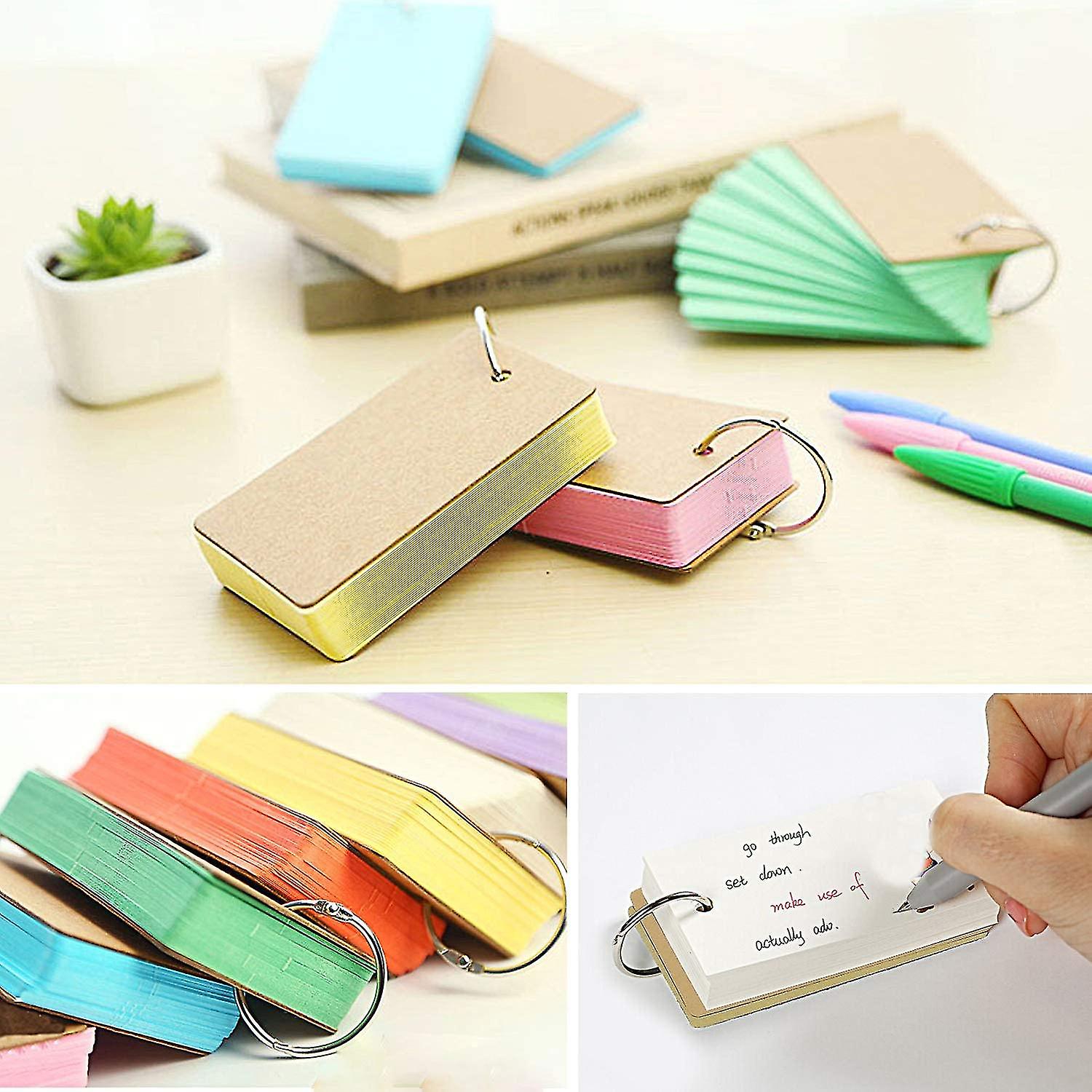 2023 Wholesale 7 Pack Flashcards With Ring Vocabulary Cards 350 Sheets Flashing Card Pocket ...