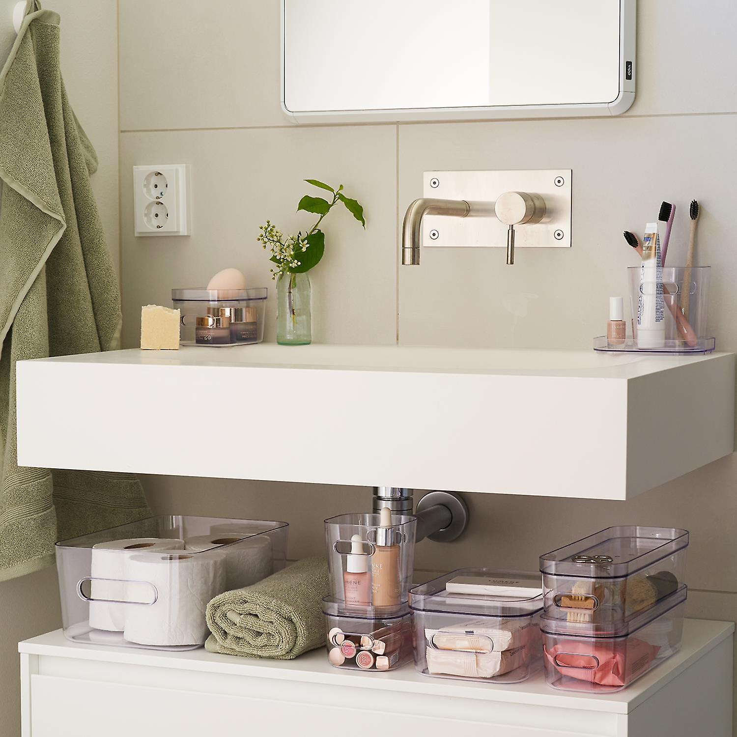 SmartStore Compact Clear Storage Box with Transparent Lid - Large, 15.4 ...